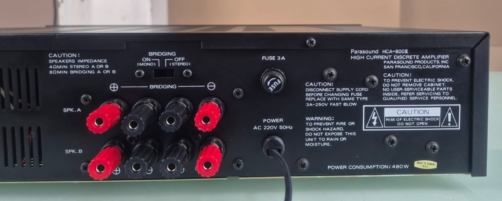 PARASOUND HCA 800 II HIGH CURRENT DISCRETE AMPLIFIER – G7 HI FI